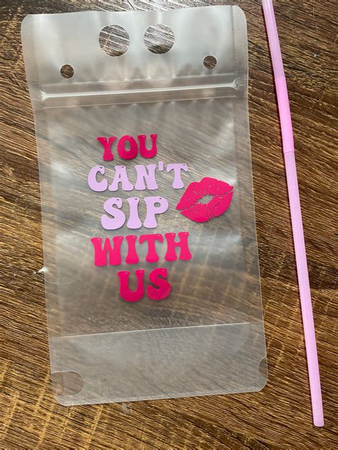 You Cant Sip With Us Mean Girls Drink Pouches Alcohol Etsy