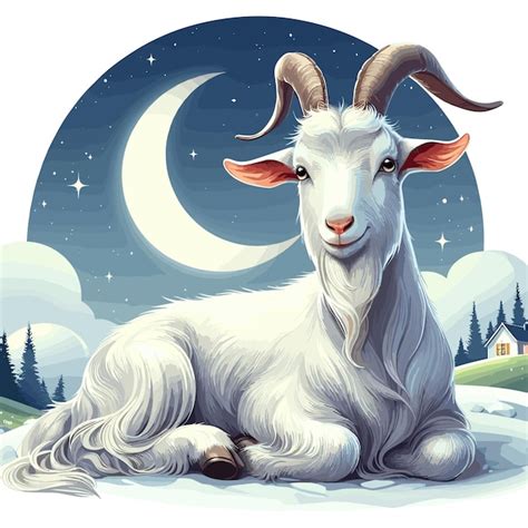Иллюстрация мультфильма Коза Вектор Премиум Ai сгенерированный вектор