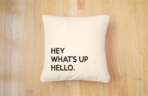Pillow Cover 16x16 Hey Whats Up Hello Lyrics Pillow Fetty