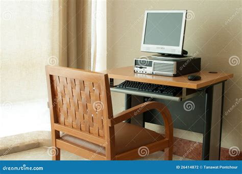 Workstation Computer On Table Stock Photo Image Of Business Desk