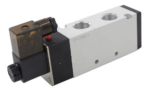 Válvula Pneumática Solenoide Retorno Mola 5 2 Vias Rosca 1 2