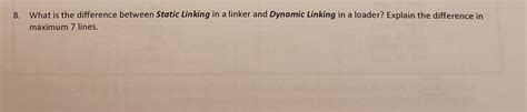 solved what is the difference between static linking in a