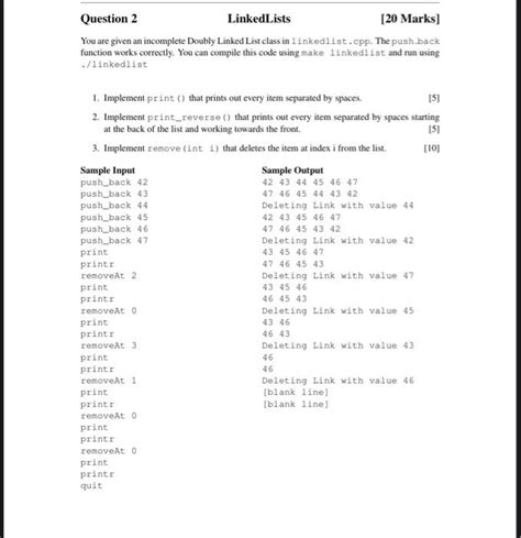 Solved You Are Given An Incomplete Doubly Linked List Class