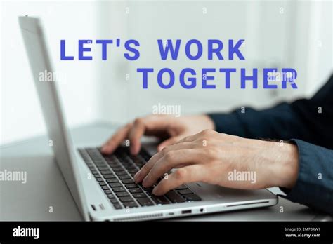 Conceptual Caption Lets Work Together Concept Meaning Unite And Join