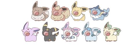Eevee Sylveon Umbreon Glaceon Vaporeon And More Pokemon Drawn By Narumiya Pkmn Danbooru