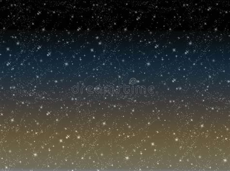 Starry Sky Stars Night Space Astronomy Gradient Background Stock Illustration