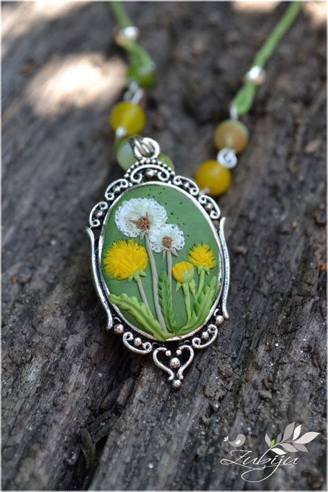 Zubiju Puf De Papadie Joyas De Arcilla Joyería Hecha A Mano Colgantes