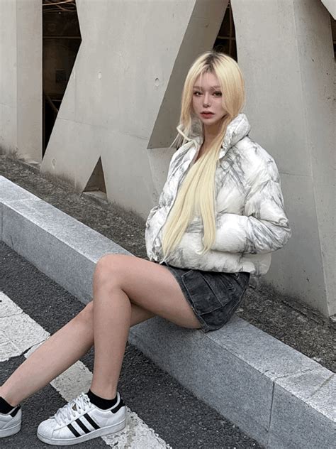 겨울 빵빵 Hip St 물나염 힙 아방 숏 패딩 2color 에이블리