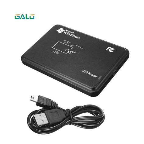 Black USB RFID Contactless Sensor Smart ID EM4001 125KHz Card Reader ...