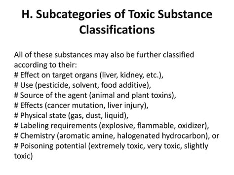 Classification Of Toxins Pdf