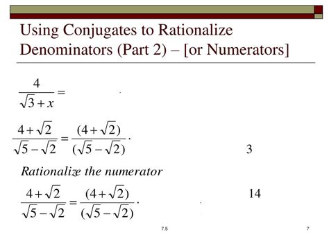 Ppt Section 7 5 Expressions Containing Several Radical Terms Powerpoint Presentation Id 1891140