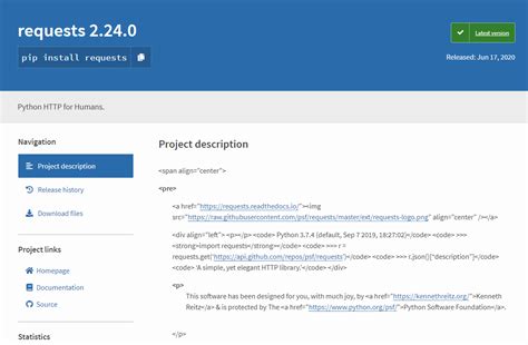 Pypi Website Description Is Showing Html · Issue 5539 · Psfrequests