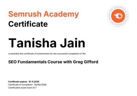 Tanisha Jain On Linkedin Leveling Up My Seo Skills With The Help Of Futurists Academy 🎓 Just