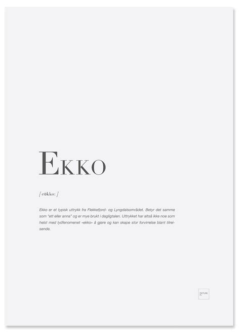 EKKO poster ( nedlastbar ) - fra Pictureit.no - Sjekk ut nettbutikken!