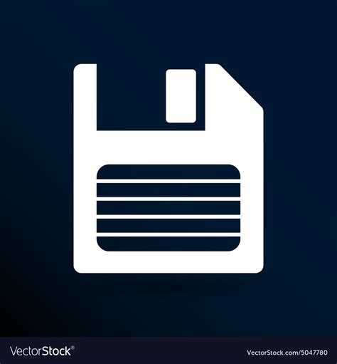 Disk Old Icon Floppy Save Record Media Sign Vector Image