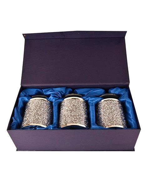 Simplie Fun Exquisite Tea Sugar Coffee Canisters With Tray In Crushed