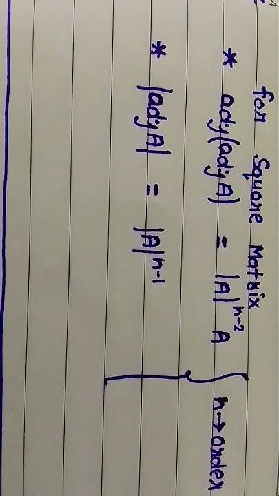 Adjoint Properties Revision Youtube