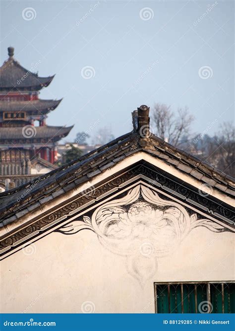 Detail Of Traditional Bai Architecture In Dali Yunnan China Stock Image