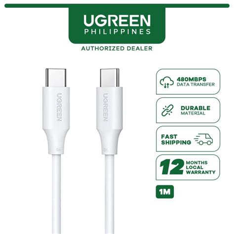 Ugreen Usb Type C Male To Type C Male Fast Charging Quick Transfer