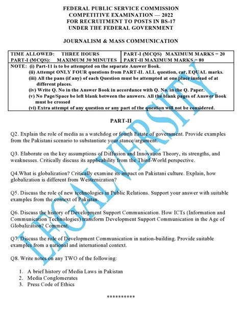 Css Journalism And Mass Communication Paper 2022 Legalversity