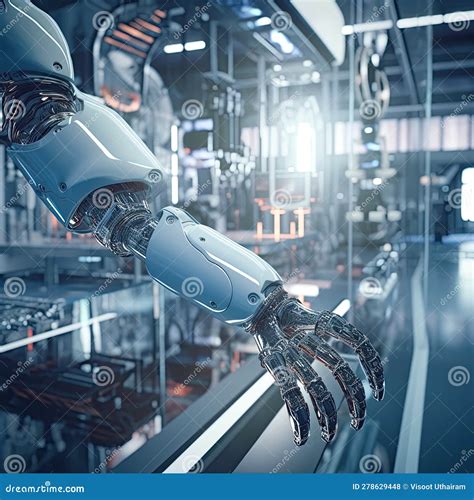 Robot Arm For Biological Experiments In Laboratoryrobot Arm In A High Tech Researchai