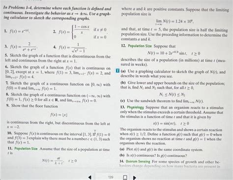 Solved In Problems 1 4 Determine Where Each Function Is Chegg Com