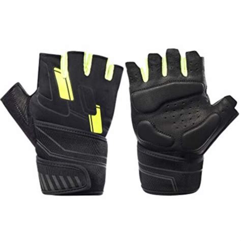 Snowvan Workout Gloves With Wrist Wrap Support Fingerless Training