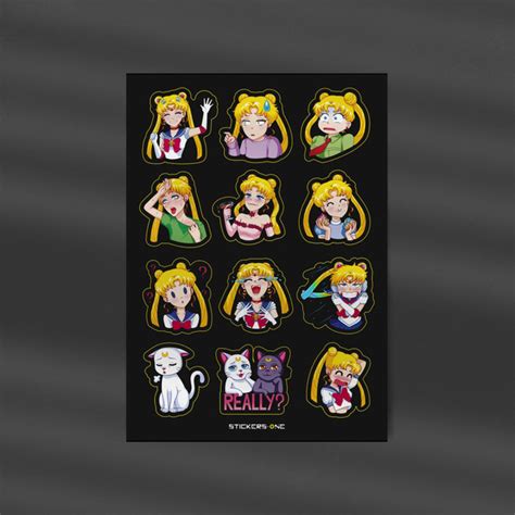 Набор наклеек стикерпак Sailor Moon Сейлор Мун купить с доставкой по выгодным ценам в