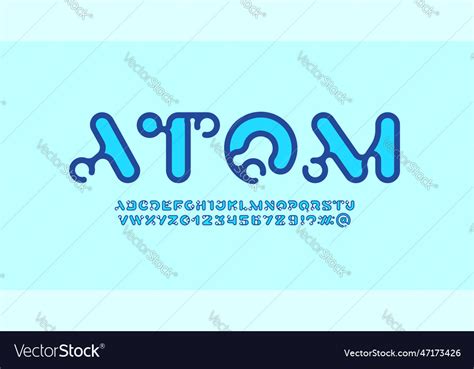 Modern Original Font Trendy Futuristic Alphabet Vector Image