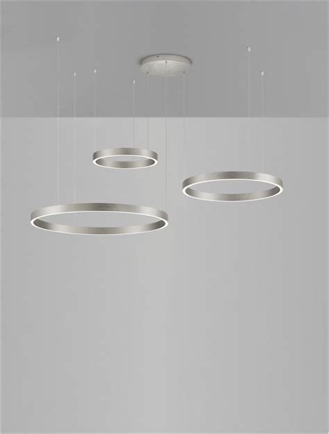 Nova Luce Suspension Elowen Brushed Champagne Silver Aluminium