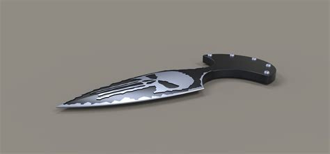 Punisher Push Dagger 3d Model Cgtrader