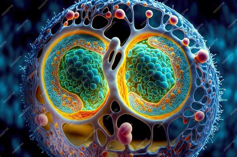 Premium Photo Microbiological Structure Of Cell In Process Of Cell