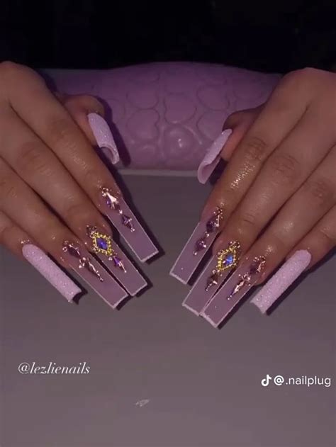 Pink Nailsss Mexican Nails Quinceanera Nails Long Acrylic Nails