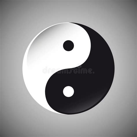 Yin Yang Symbol Schwarzweiss Vektor Abbildung Illustration Von Frau