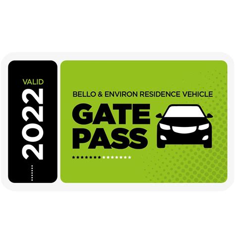 Gate Pass Sticker Design For Residence