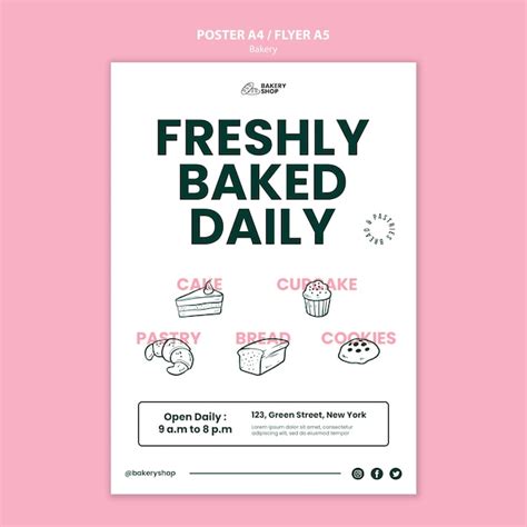 Plantilla De Póster De Productos Horneados Archivo Psd Gratis