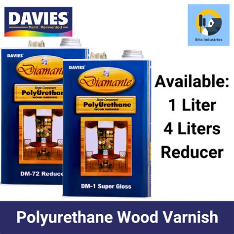 Davies Diamante Polyurethane Wood Varnish Topcoat Gloss Clear And