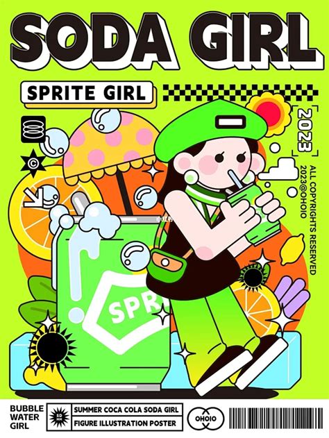 扁平人物插画一周总结｜气泡少女人物插画 花瓣网