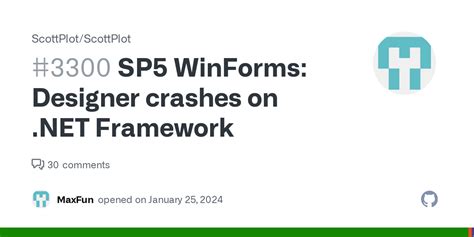 Sp5 Winforms Designer Crashes On Net Framework · Issue 3300