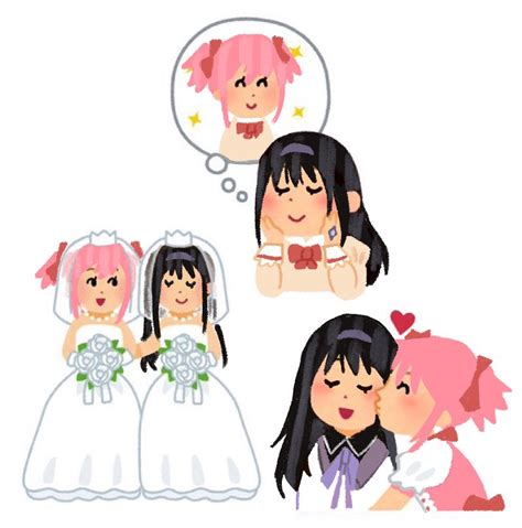 Akemi Homura And Kaname Madoka Mahou Shoujo Madoka Magica And 1 More