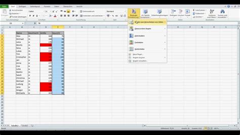 Bedingte Formatierung Bei Excel Anleitung Youtube