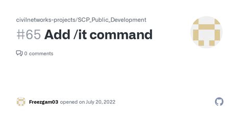 Add It Command · Issue 65 · Civilnetworks Projectsscppublicdevelopment · Github
