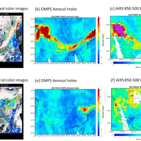Satellite Retrievals Of The Viirs Aod And Natural Color Image Omps Download Scientific Diagram