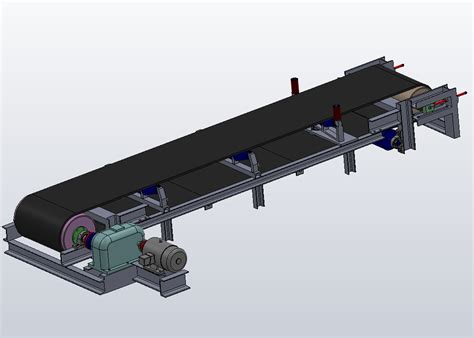 M0300 带式输送机建模三维sw2014无参solidworks 2014模型图纸下载 懒石网
