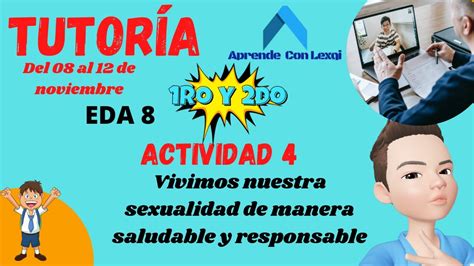 Tutoría 1ro y 2do EDA 8 Act Vivimos nuestra sexualidad de manera