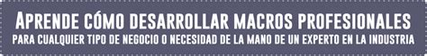 Curso De Macros En Excel Con Vba