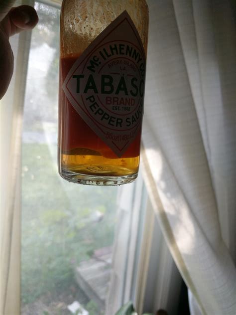 The Way This Tabasco Separated Never Had A Bottle Do This Before R