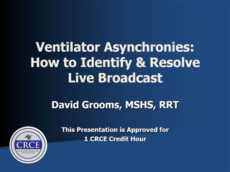 Ventilator Asynchronies How To Identify Resolve Live Broadcast