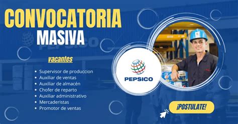 PEPSICO APERTURA NUEVAS VACANTES LABORALES Infojobs