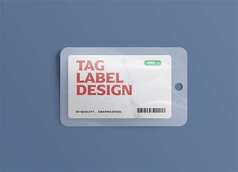 プラスチックハンギングタグモックアップ 無料のpsdテンプレート